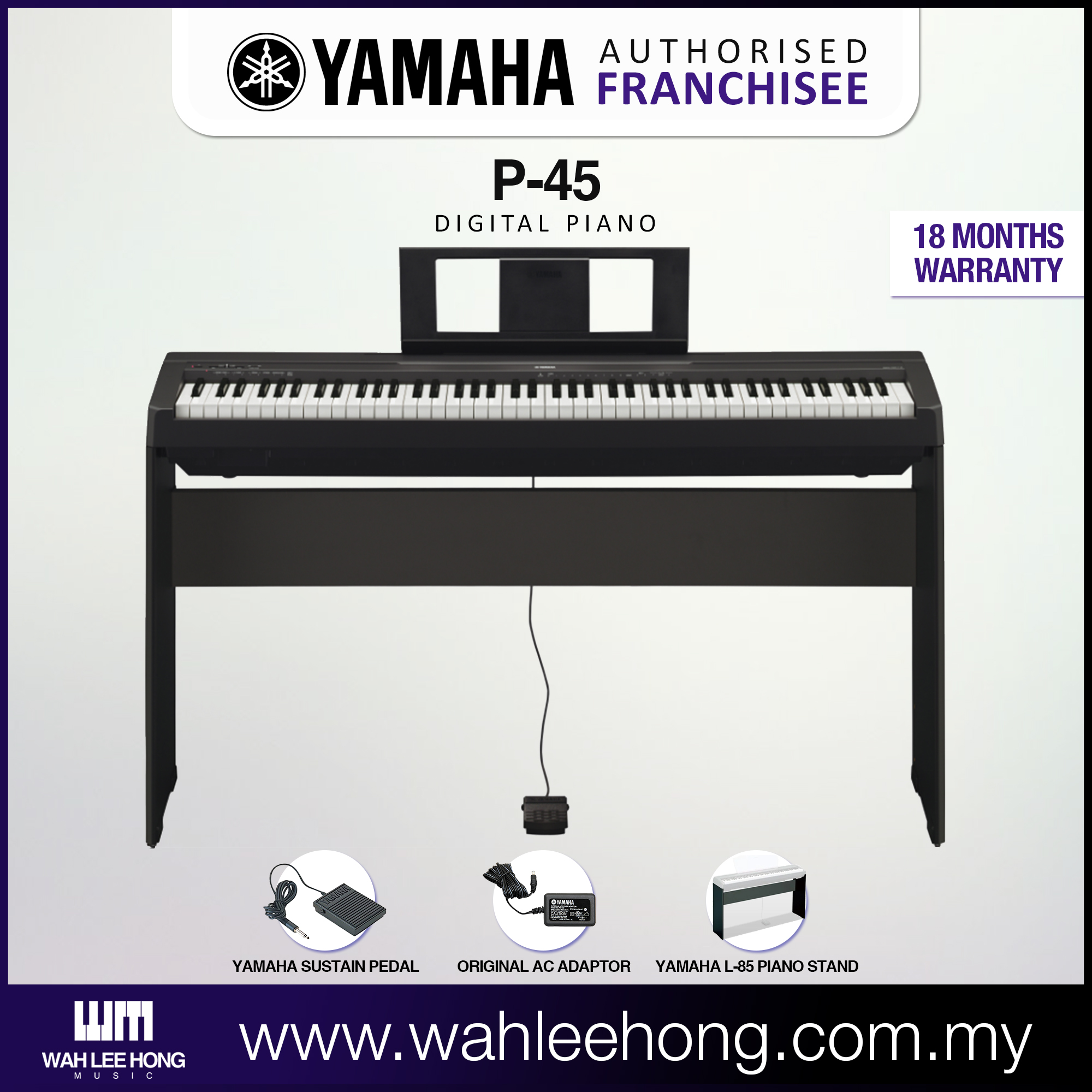 Yamaha P-45 88-Keys Digital Piano (P45 / P 45)