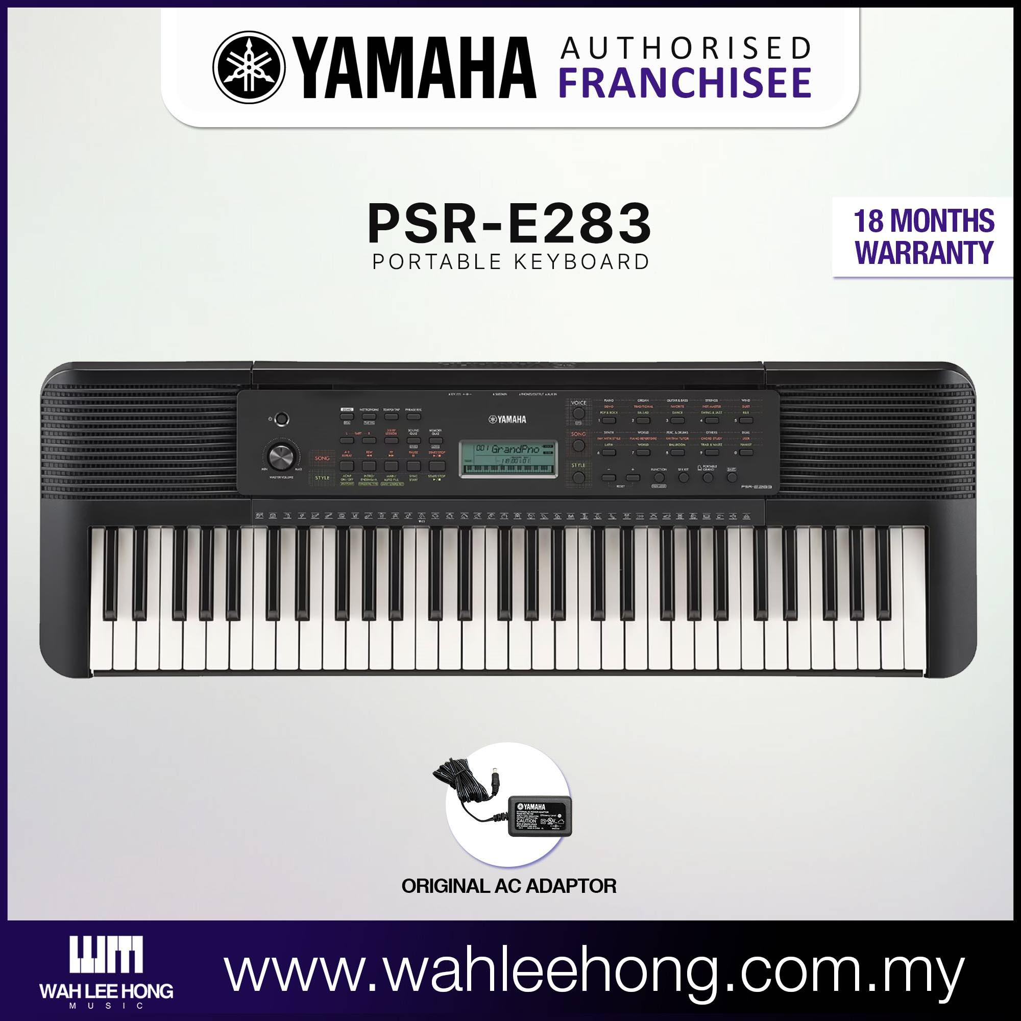 Yamaha Keyboards PSR-E283 61-Keys Portable Keyboard with Original Adapter